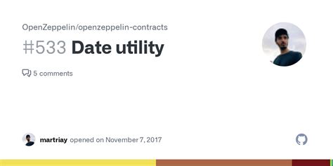 Date Utility · Issue 533 · Openzeppelinopenzeppelin Contracts · Github