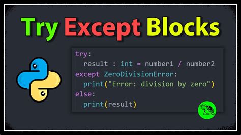 learn python try except blocks in 3 minutes youtube