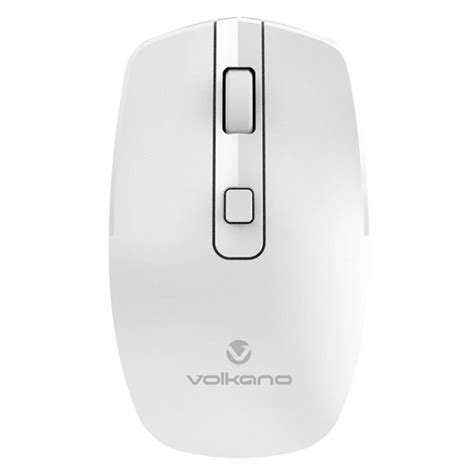 Volkanox Volkano Chrome Series Wireless Ergonomic Mouse White Falcon Computers
