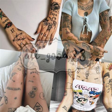 พร้อมส่งtattoo Stickers แทททูสติกเกอร์ติดผิวชั่วคราว กันน้ำ สติ๊กเกอร์รอยสัก 16 All Good28