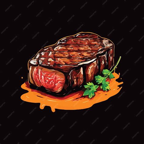 Premium Vector Steak Vector Illustration