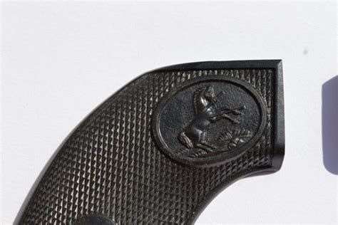 Factory Colt Single Action Army Saa Black Checkered Eagle And Shield
