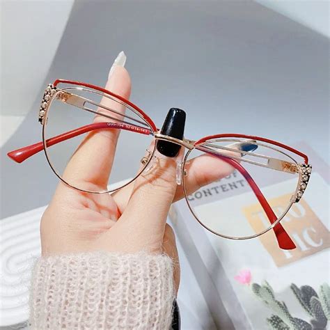 Cat Eye Reading Glasses Men Luxury Designers Glasses Anti Blue Light