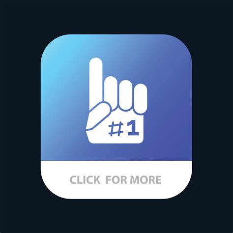 Fanatic Finger Foam Sport Mobile App Button Android And Ios Glyph Version 13118687 Vector Art At