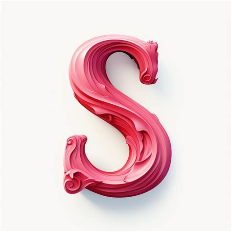 Premium Photo Cute 3d Design Of Letter S On White Background