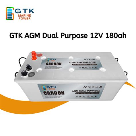 Gtk Agm Dual Purpose 12v 180ah Great Deals And Free Delivery Gtk