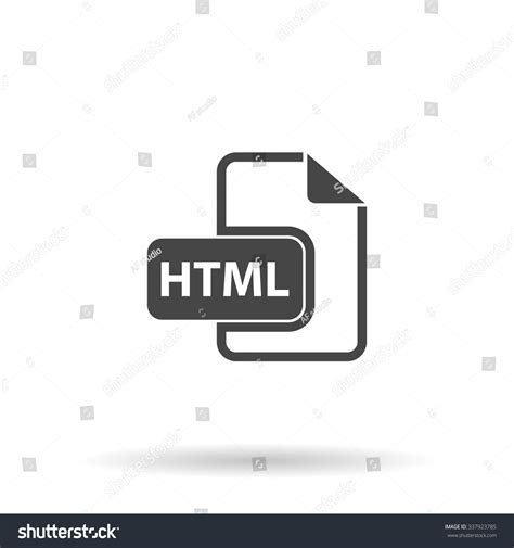 Html File Extension Icon Vector Stock Vector Royalty Free Shutterstock