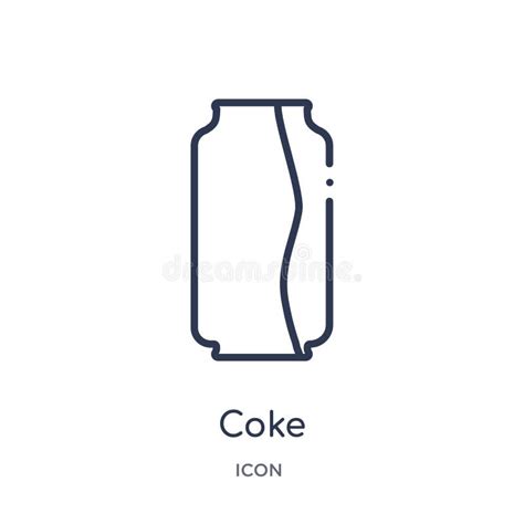 Linear Coke Icon From Drinks Outline Collection Thin Line Coke Vector Isolated On White