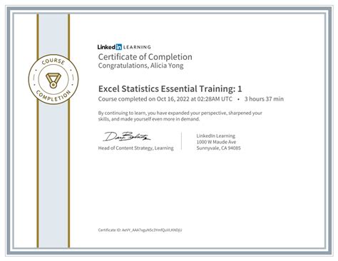 Alicia Yong On Linkedin Certificate Of Completion