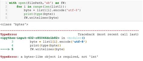 python a bytes like object is required not int stack overflow