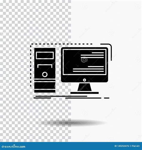 Computer Desktop Hardware Workstation System Glyph Icon On
