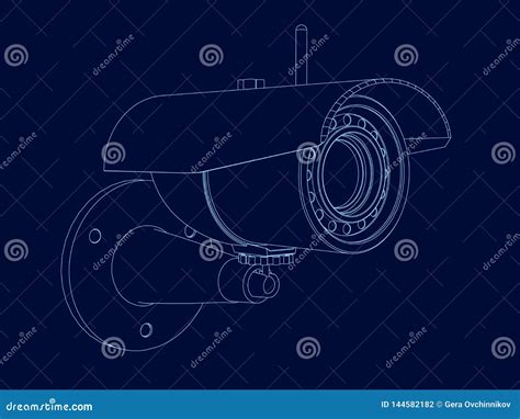 Wireframe Camera Frame Isometric View Stock Vector Illustration Of Protection Caution 144582182