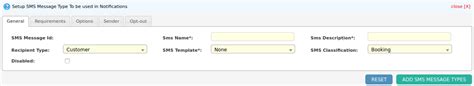 adding a new sms type dataforce documentation