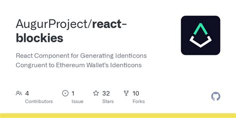 Github Augurproject React Blockies React Component For Generating Identicons Congruent To