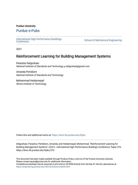 reinforcement learning for building management systems pdf mathematical optimization