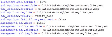 Rabbitmq Ssl Configuration Atria Docs
