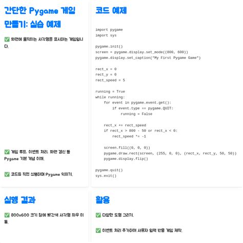 파이썬 게임 개발 Pygame 완전정복