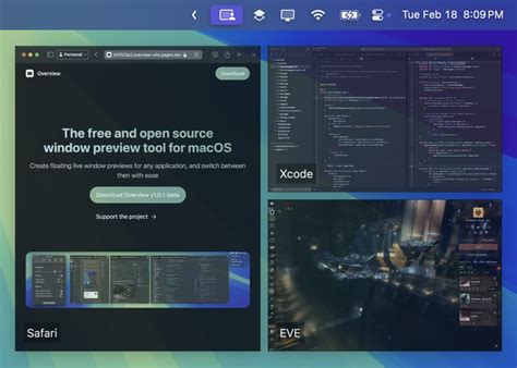 Overview Window Previews For Macos