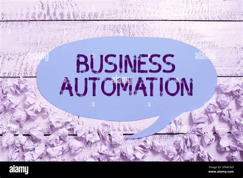 Sign Displaying Business Automation Business Concept For Digital Transformation Streamlined For