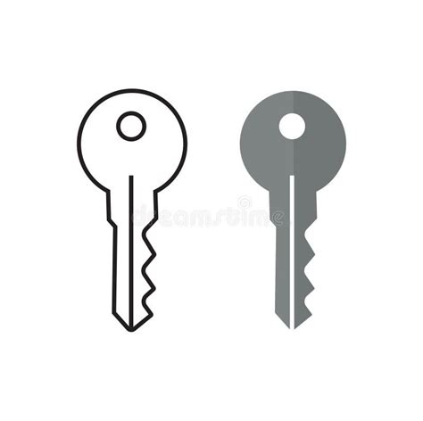 A Minimalist Vector Illustration Of A Key And Lock Representing