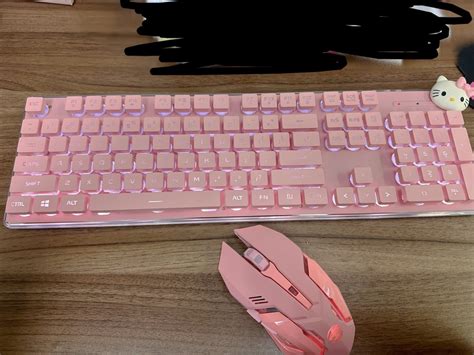 Pink Keyboard And Mouse Computers Tech Parts Accessories Computer Keyboard On Carousell