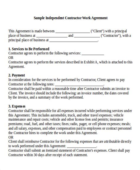 Associate Contractor Agreement Sample Master Of Template Document