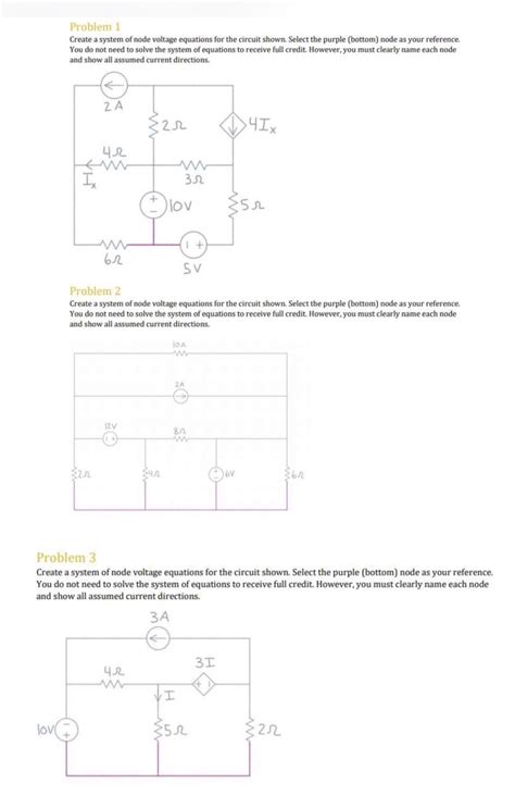 [solved] problem 1 create a system of node voltage equations for the circuit course hero