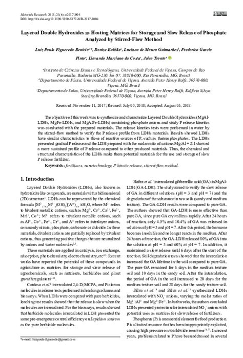Pdf Layered Double Hydroxides As Hosting Matrices For Storage And