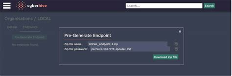 Pre Generating Endpoints Cyberhive Product Documentation