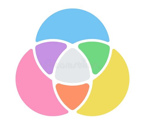Venn Diagram Vector Template Infographic Set Stock Vector