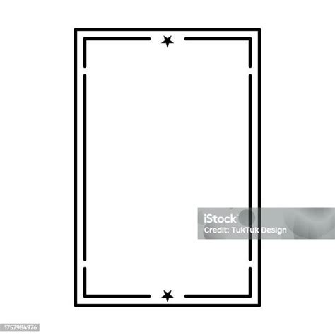별 프레임 테두리 수직 추상 윤곽선 모양 아이콘은 벡터에서 디자인을 위한 장식적인 빈티지 낙서 요소 0명에 대한 스톡 벡터 아트 및 기타 이미지 Istock