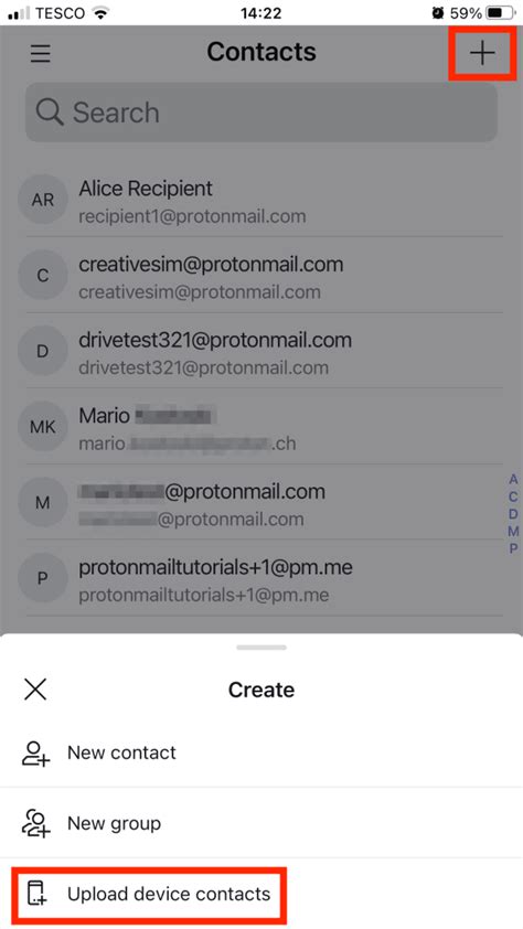 setting up proton contacts on your mobile device proton