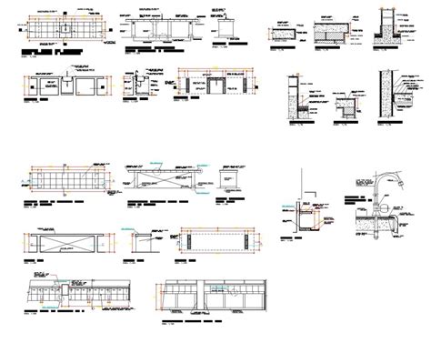 college laboratory table plan and section layout file cadbull table