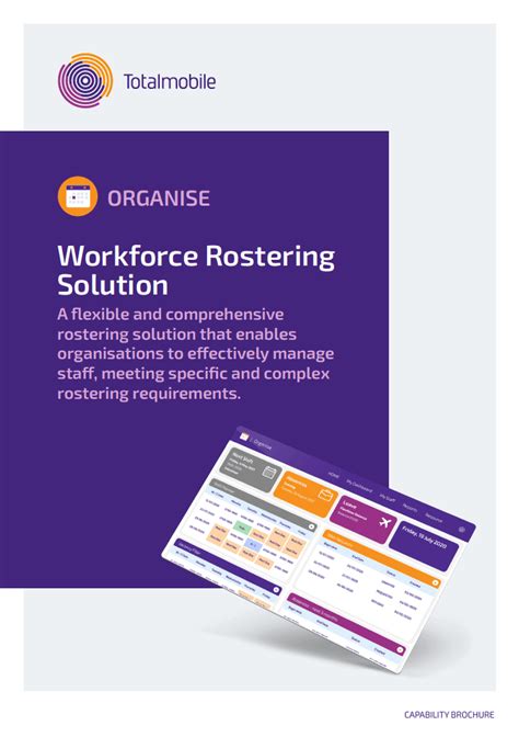 Workforce Rostering Solution Organise Totalmobile