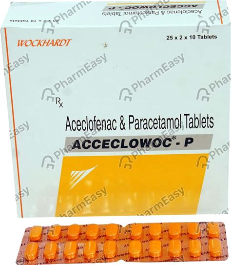 Acceclowoc P Strip Of 10 Tablets Uses Side Effects Price And Dosage