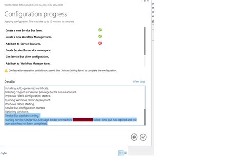 2016 Add Host To Service Bus Farm Failed And Service Bus Message Broker Service Stuck On