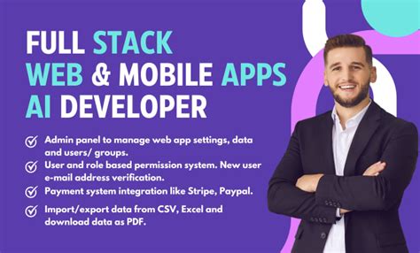 be your full stack web developer and mobile apps developer by