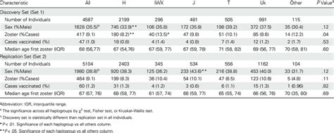 summary of demographics in the randomly defined discovery and