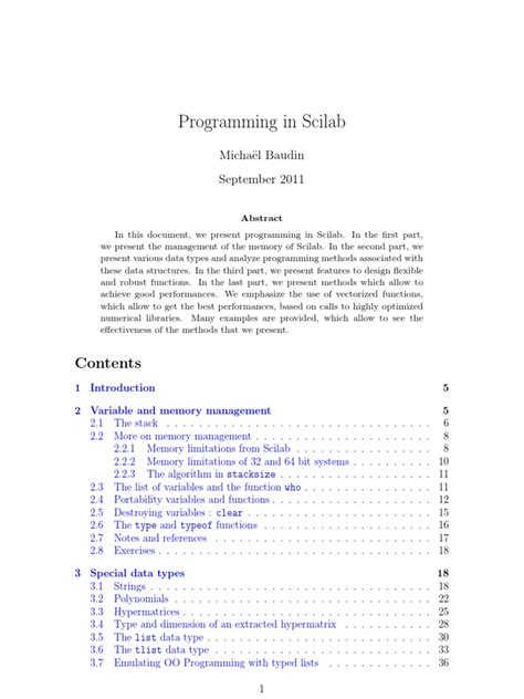 Programming In Scilab Pdf Parameter Computer Programming String