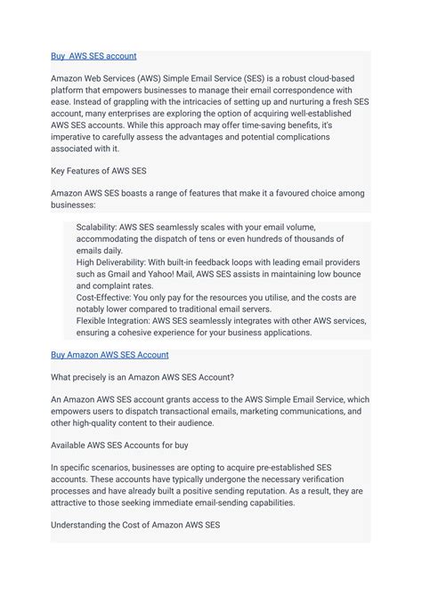 Buy Amazon Aws Ses Account By Vcc Blog Issuu