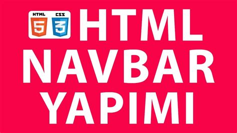 Html Navbar Menü Yapımı Kesin Çözüm Youtube