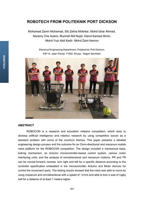 Robocon 2020 Robot Design Handbook Niknurwahidah Pejy 308 Pdf An
