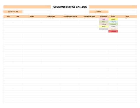A Simple Call Log Template For Excel Wordlayouts
