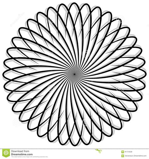 Spiral Vortex Element Concentric Radiating Lines Abstract Gr Stock Vector Illustration Of