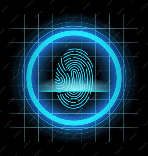 Premium Vector Fingerprint Identification Futuristic Technology Scan Fingerprint Security Or