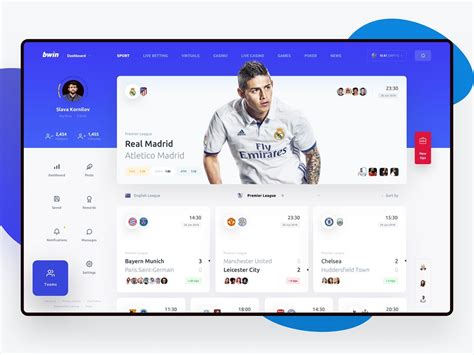 Bwin On Behance Dashboards Webdesign Sport Ui Design Dashboard Web Design Dashboard Design
