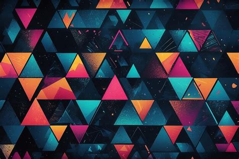 Premium Photo Dynamic Triangular Patterns Background