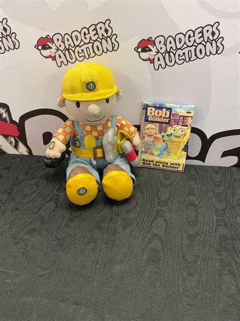 Retro Born To Play Bob The Builder Read Along Bob Soft Toy Working With Read Along Book