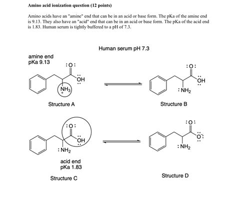 Amino Acid Ionization Question 12 ﻿points ﻿amino