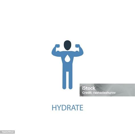 수분 개념 2 컬러 아이콘 간단한 파란색 요소 그림입니다 수화물 개념 기호 디자인입니다 웹 및 모바일 Ui Ux에 사용할 수 있습니다 개념에 대한 스톡 벡터 아트 및 기타